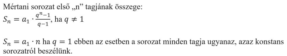 Mértani sorozat - gomatek Mértani sorozat